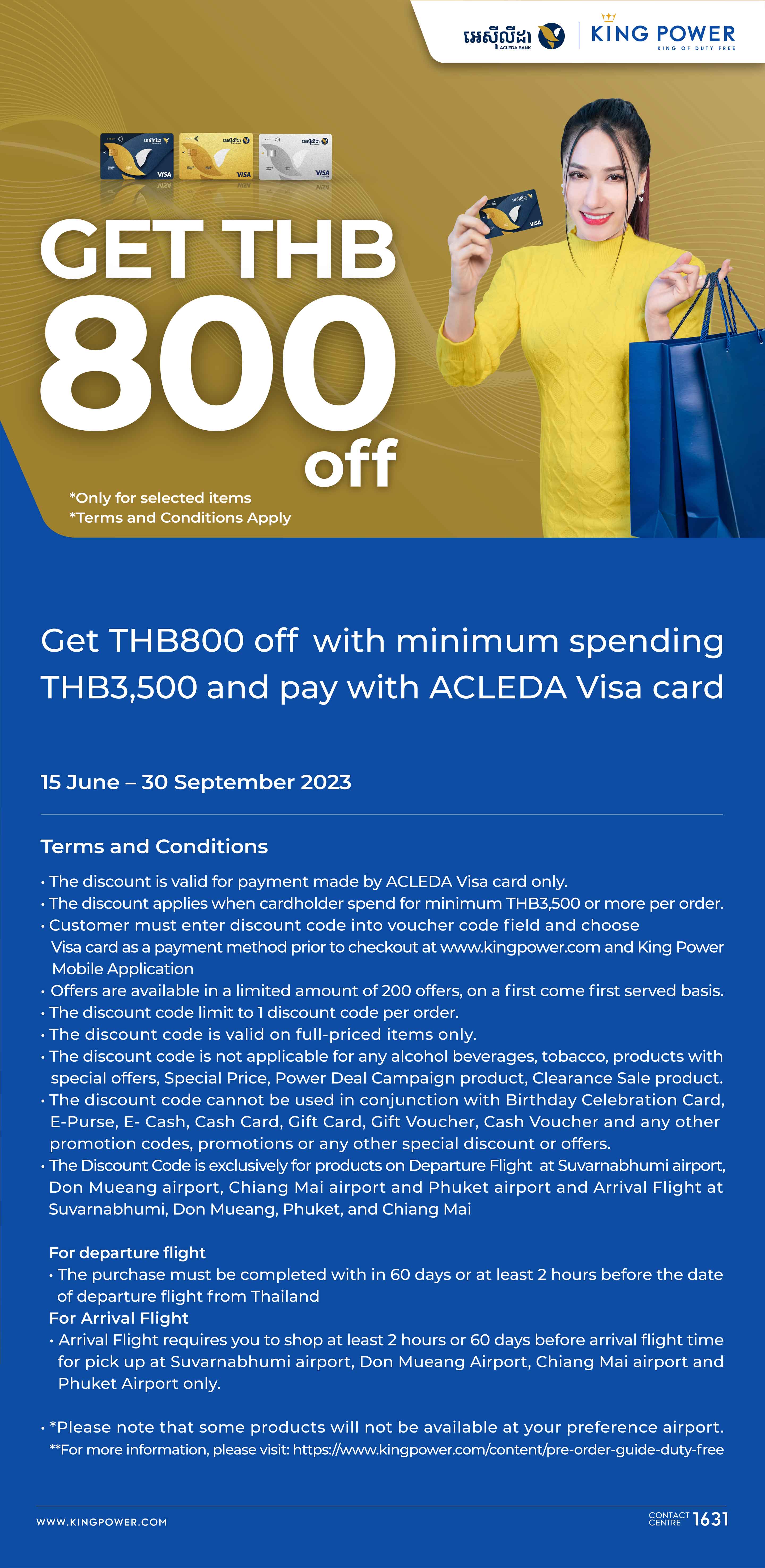 Partner Visa x Acleda Credit Card - KING POWER Duty Free